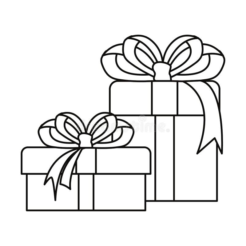 Two gift boxes decoration stock vector. Illustration of isolated ...