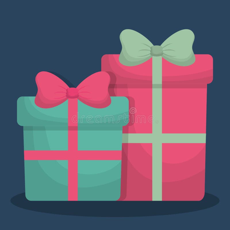 Two gift boxes icon image stock illustration. Illustration of season ...