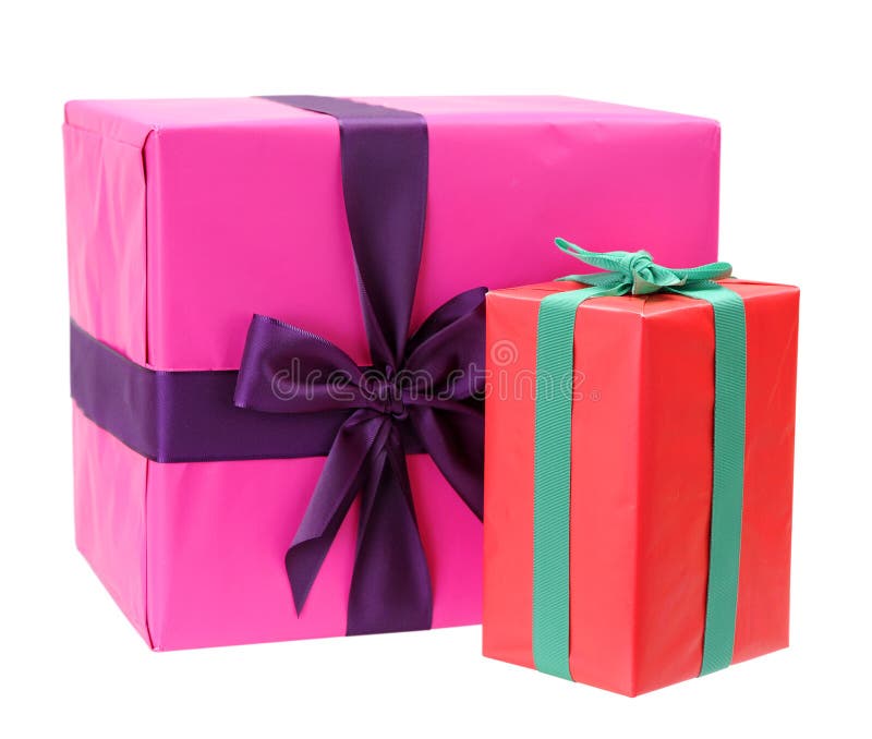 Two gift boxes stock photo. Image of give, gift, purple - 35026876