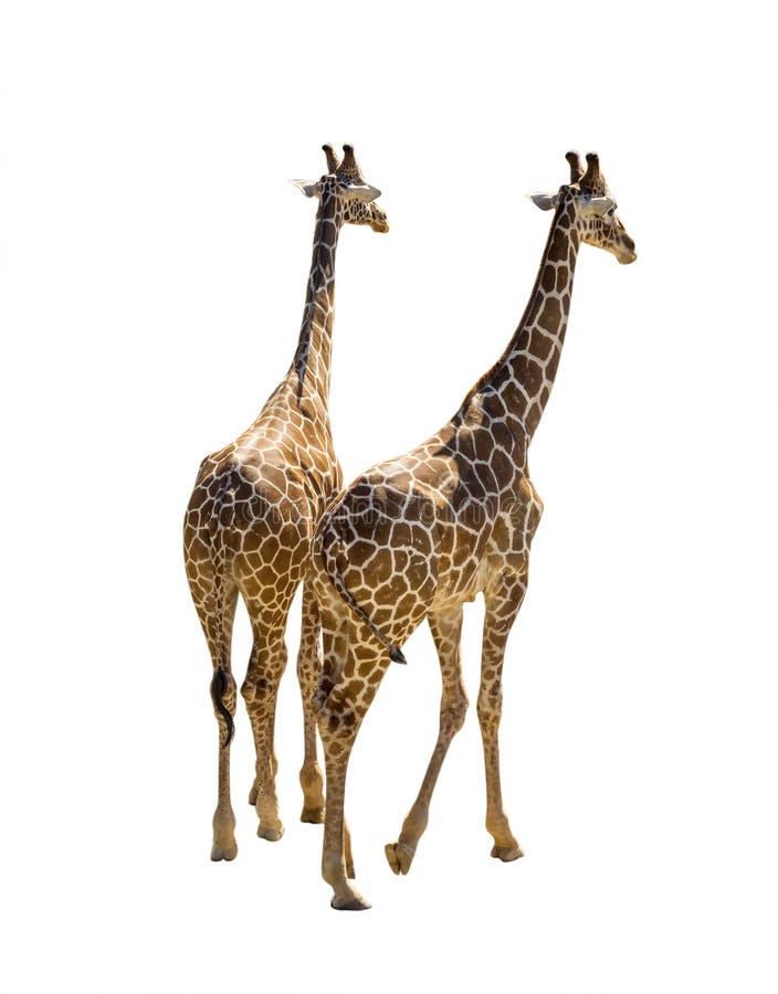 Giraffe Back View Isolated White Background Stock Photos - Free ...