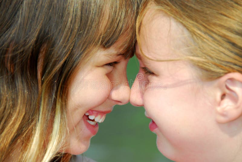 Two girl friends stock photo. Image of expression, closeup - 1018186