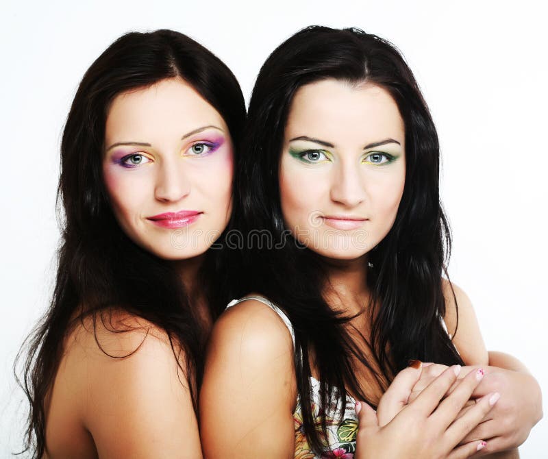 Two Girl Friends Together Smiling Stock Photo - Image of person ...