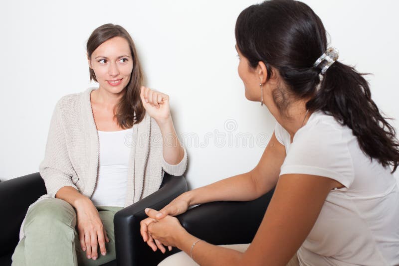 Two girlfriends discuss stock image. Image of mates, dialogue - 35242063