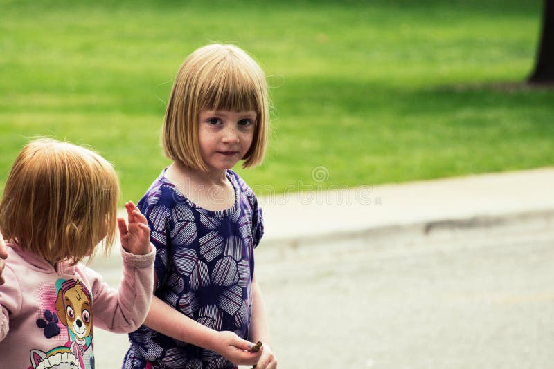 Two Girls stock photo. Image of kids, play, adorable - 116695978