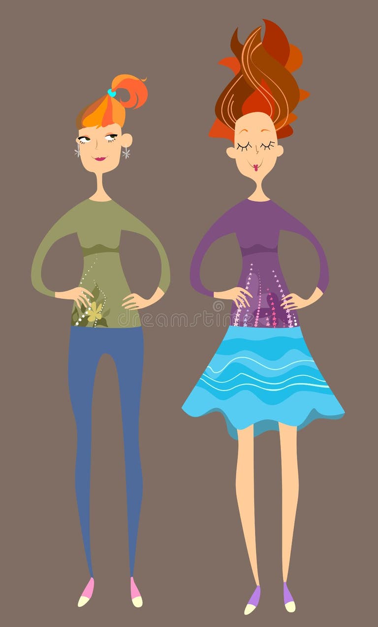 Two Teenage Girls Stock Illustrations 649 Two Teenage Girls Stock Illustrations Vectors
