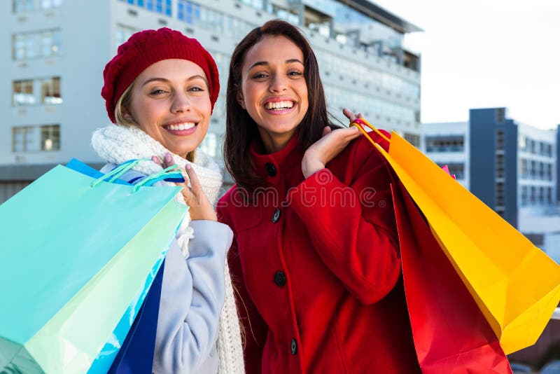 Two girls doing shopping stock image. Image of fair, casual - 65395345