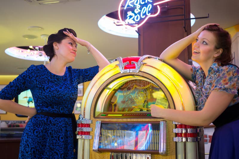 Two Girls Dream about a Musical Machine in Stock Photo - Image of dream ...