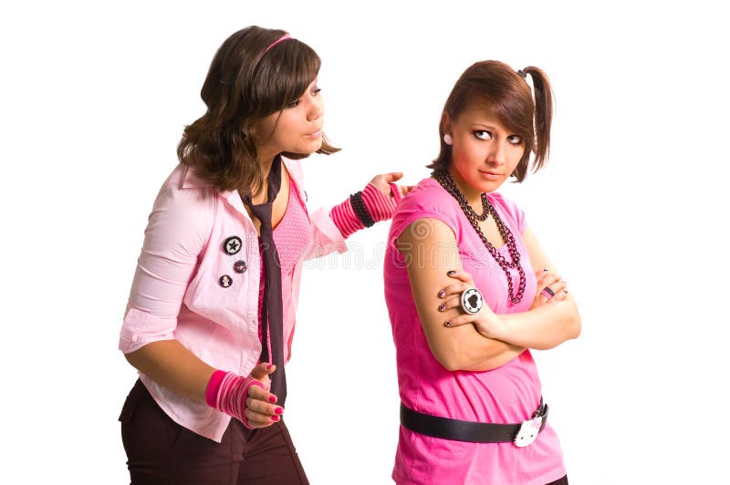 Two girls emo stock image. Image of girls, sadness, friendship - 7819341