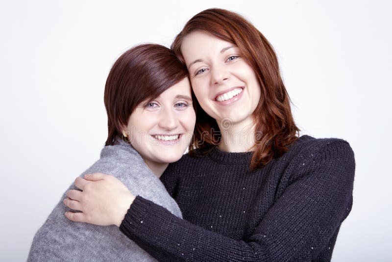 Two Girls Friends Having Fun and Hug Stock Photo - Image of isolated ...