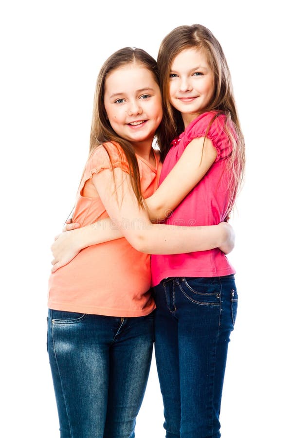 Two girls girlfriends stock image. Image of studio, people - 33407573