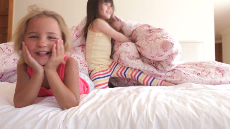 Two Girls Hiding Under Sheet Stock Video Footage - Video of faces ...