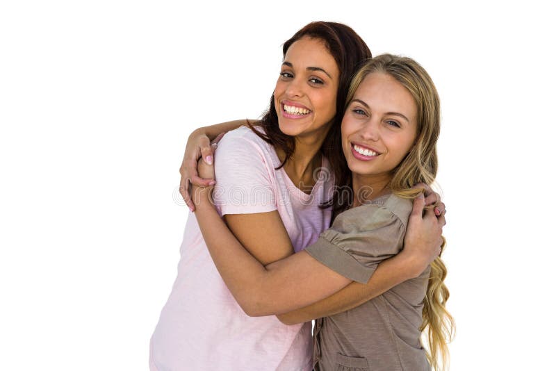Two girls hugging stock image. Image of beauty, fashion - 65395897