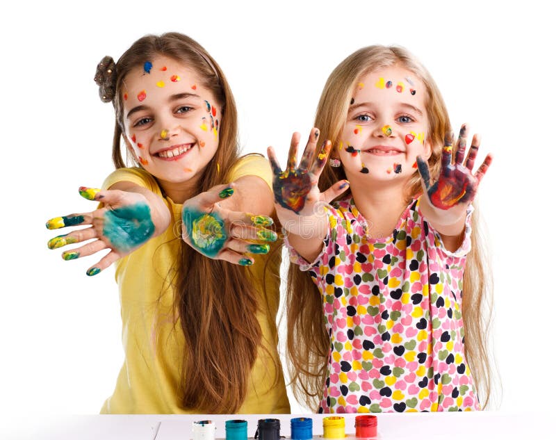 1,262 Two Girls Painted Stock Photos - Free & Royalty-Free Stock Photos ...