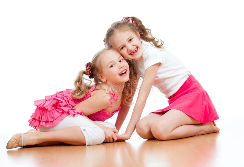 Two Girls are Playing Together Stock Image - Image of game, pretty ...