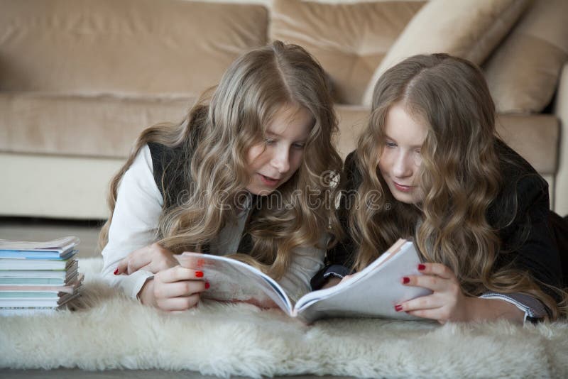 140 Two Schoolgirls Reading Books Stock Photos - Free & Royalty-Free ...