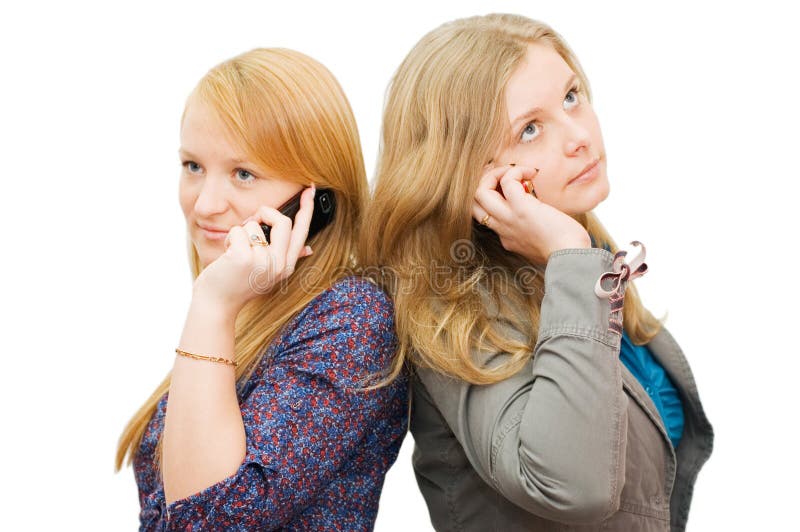 Two Beautiful Girls Shout and Swear Stock Photo - Image of angry ...
