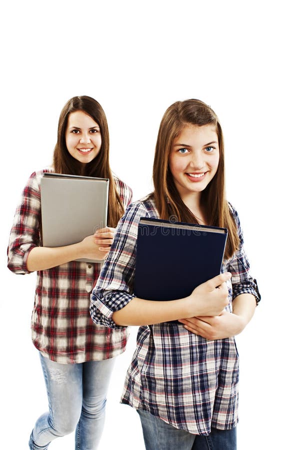 Two Girls Making Fun of a Girl Stock Image - Image of caucasian, making ...