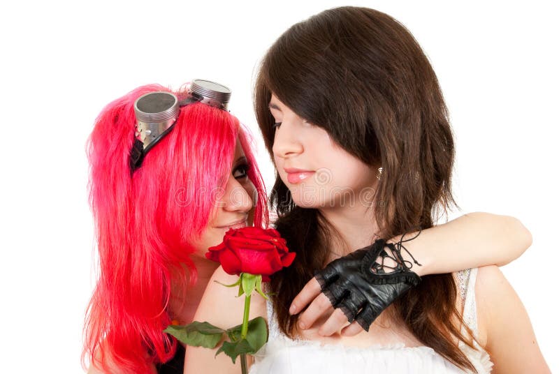 Two punk girls stock image. Image of club, alternative - 10770995