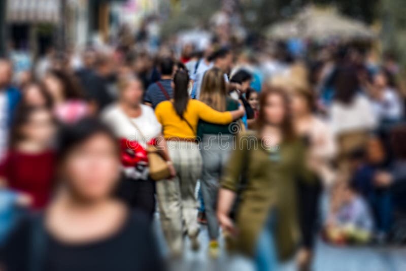 Two Girls Walked Hugging among the Crowd Stock Image - Image of ...