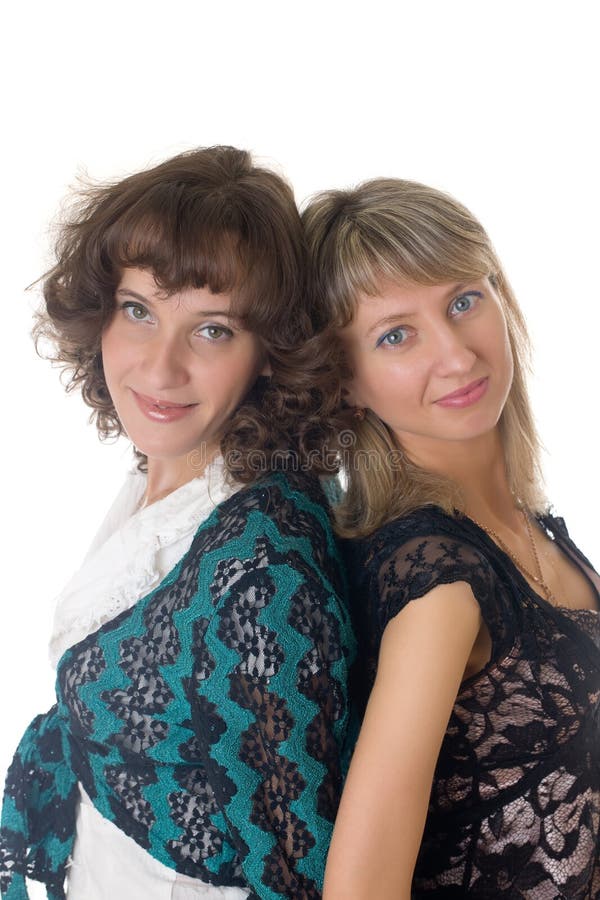 Portrait of two girls stock photo. Image of standing - 27284428