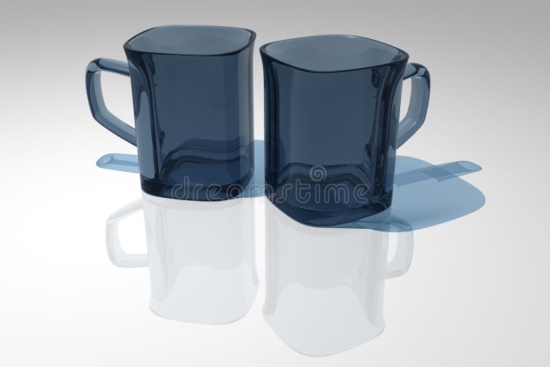 Two glass cups stock illustration. Illustration of ceramic - 25655553