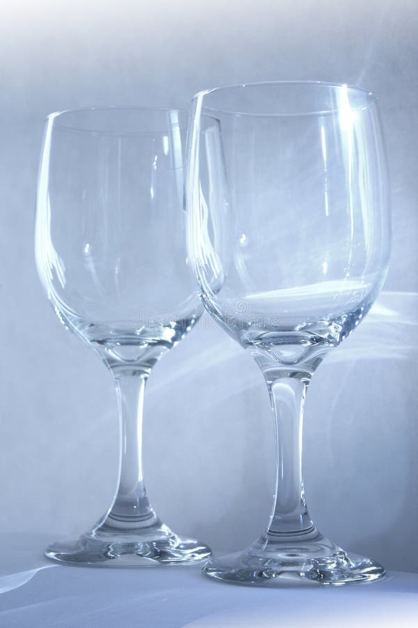 Two Glasses stock image. Image of winecup, glassware, clear - 1646469