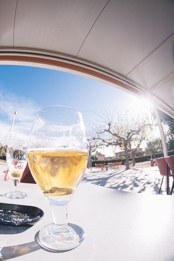 Two Glasses of Beer with Morning Sun Stock Image - Image of glasses ...