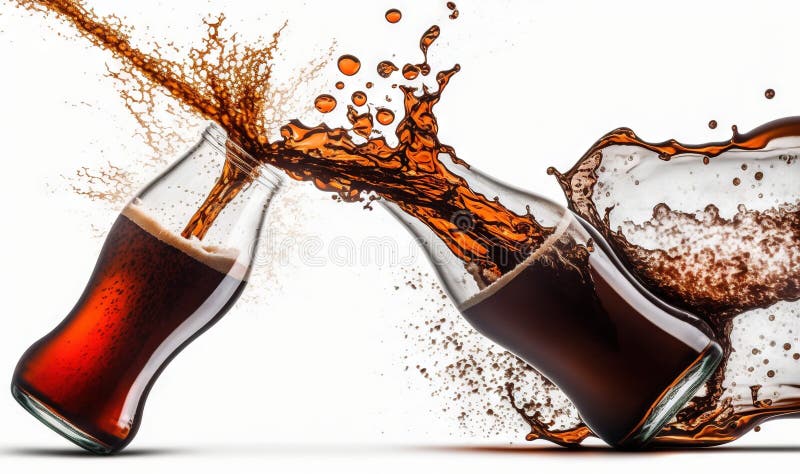 Two Glasses of Beer are Splashing with Orange Juice on a White ...