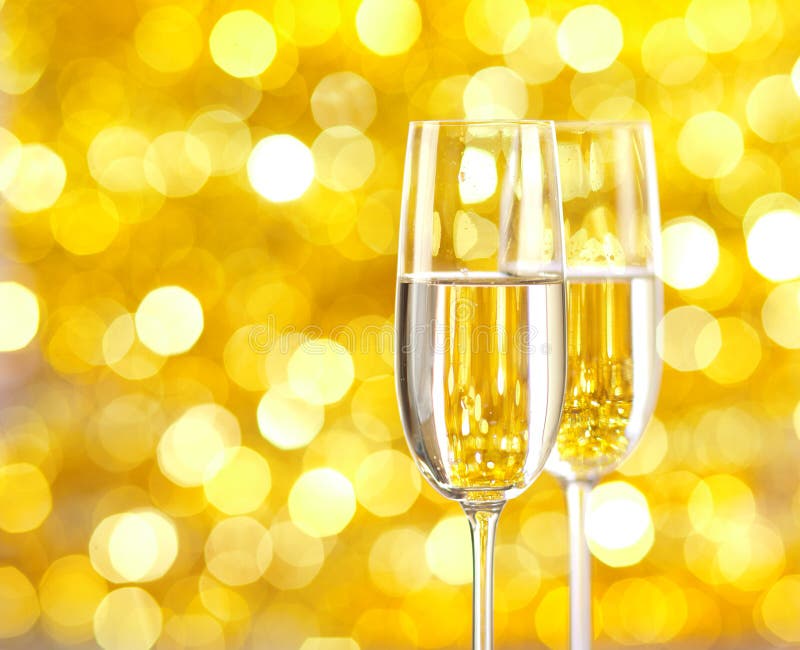 Two glasses of champagne stock image. Image of celebration - 45411511