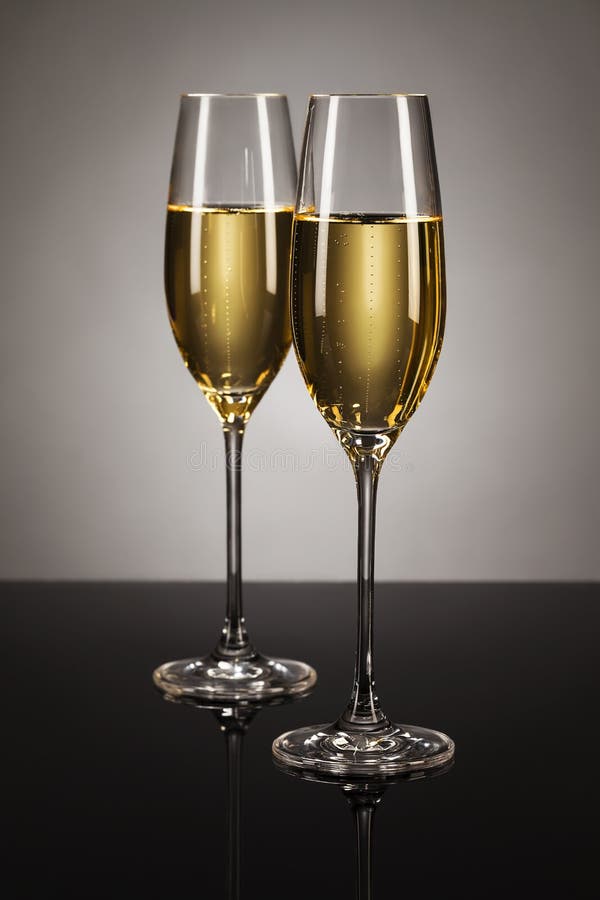 Champagne bottle and glass stock photo. Image of single - 18134676