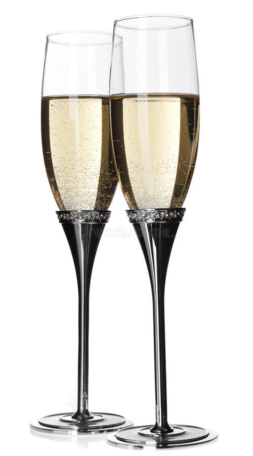 Two glasses of champagne stock image. Image of closeup - 47934303