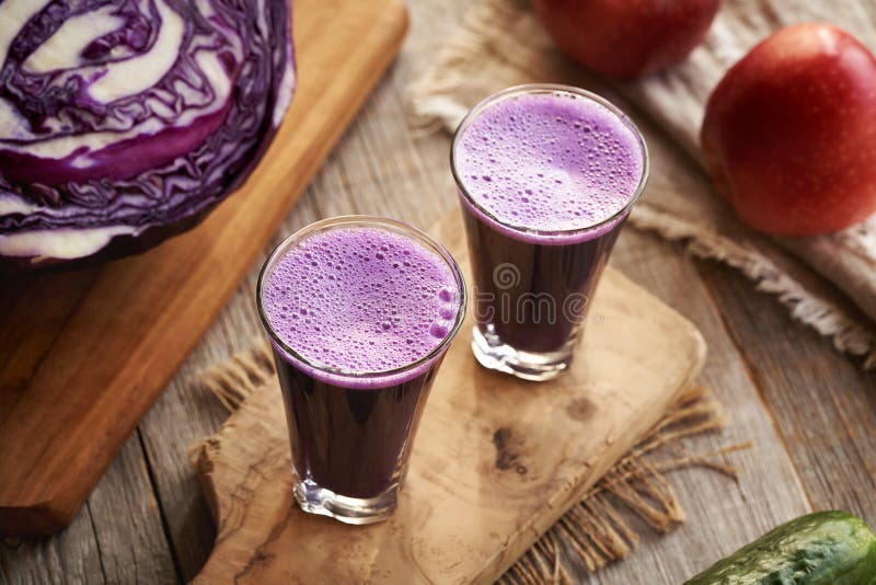 Two Glasses Purple Cabbage Juice Stock Photos - Free & Royalty-Free ...