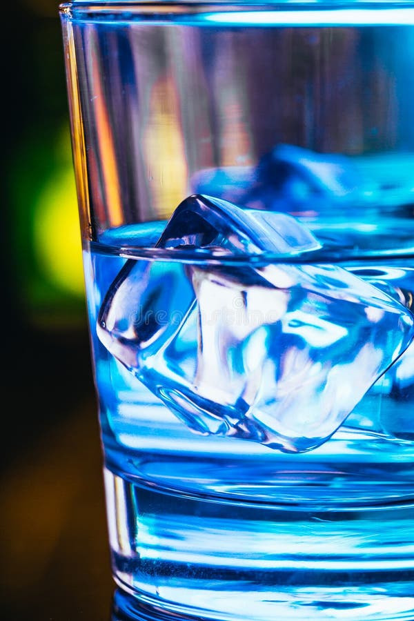 Two Glasses of Vodka with Ice Closeup Stock Image - Image of glass ...