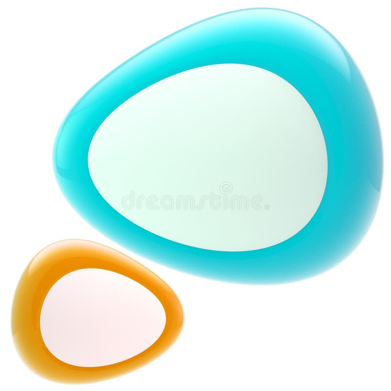 Two Glossy Blank Button Design Template Isolated Stock Illustration ...