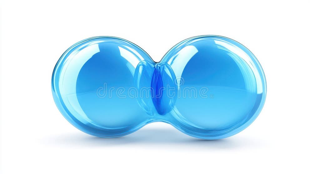 Two Glossy Blue Speech Bubbles Overlapping on White Background. Stock ...
