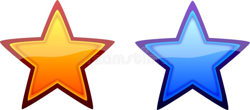 Orange and Blue Stars stock vector. Illustration of blue - 15385056