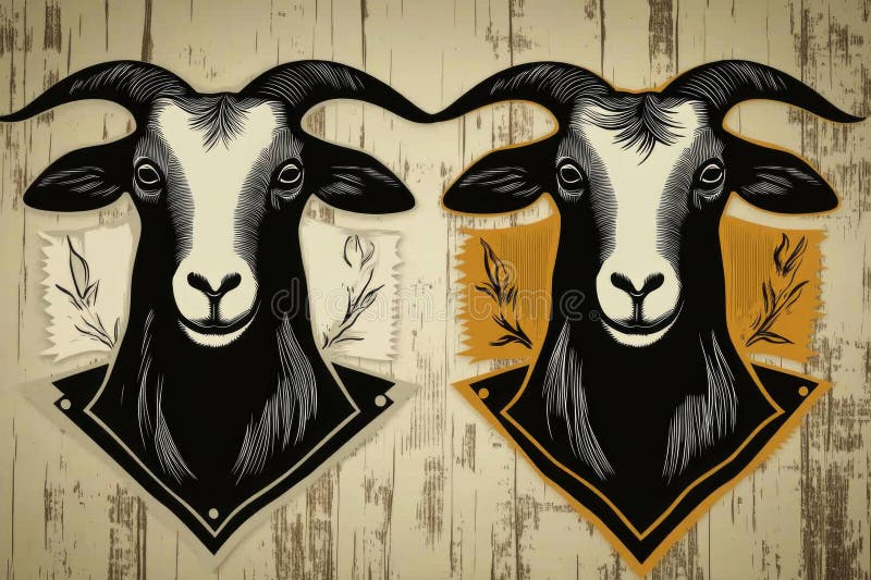 Two Goats Standing Side by Side in a Natural Setting Stock Image ...