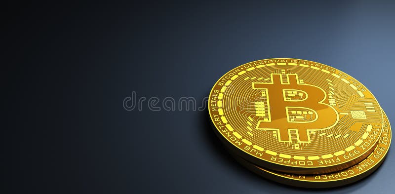 Two Gold Bitcoins Laying on Reflective Surface, 3d Rendering Stock ... Two Gold Bitcoins Laying on Reflective Surface, 3d Rendering Stock ...