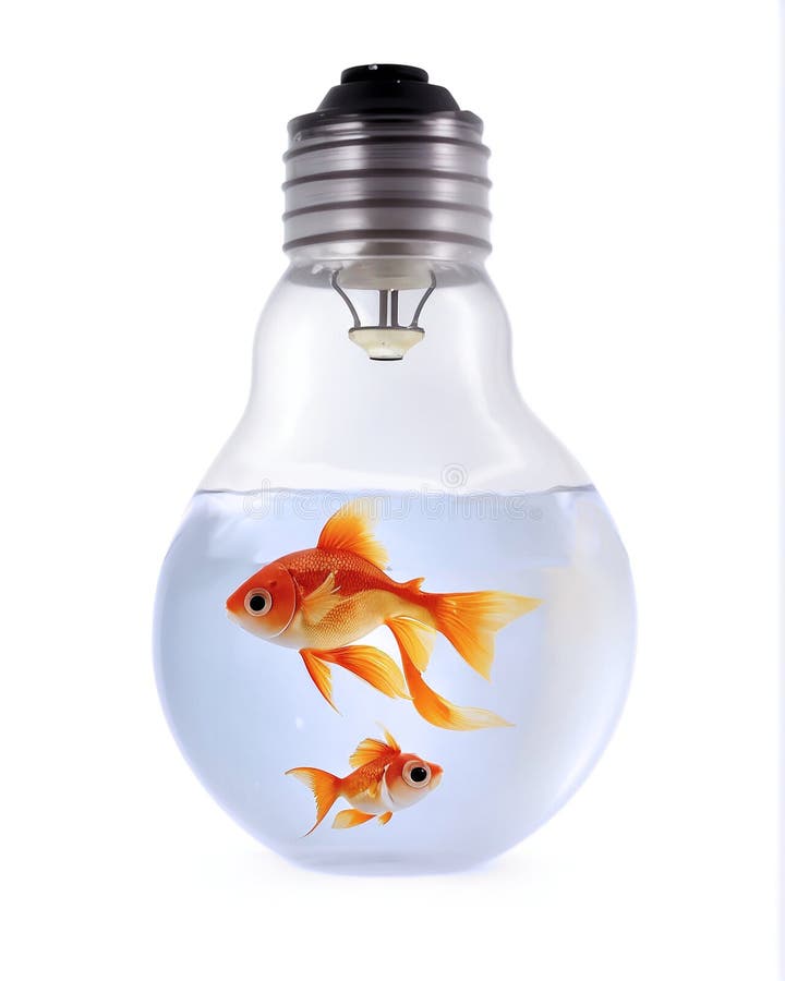 Fish Inside a Birdcage. Mindset Change and Escape Concept Stock ...