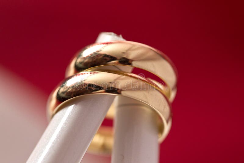 Two gold rings stock image. Image of gift, pair, shape - 22471187