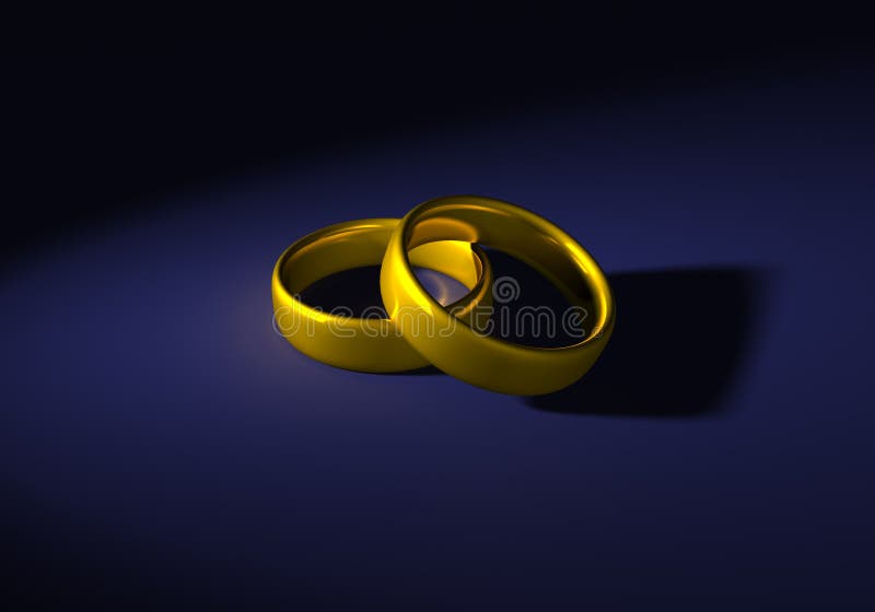 Two gold rings stock illustration. Illustration of couple - 4079688