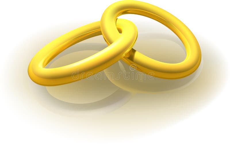 Two Wedding Rings stock vector. Illustration of pair, wedding - 4325754