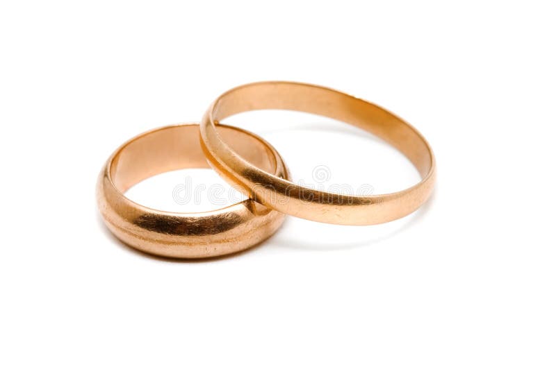 Two gold rings stock photo. Image of objects, macro, symbol - 5551728