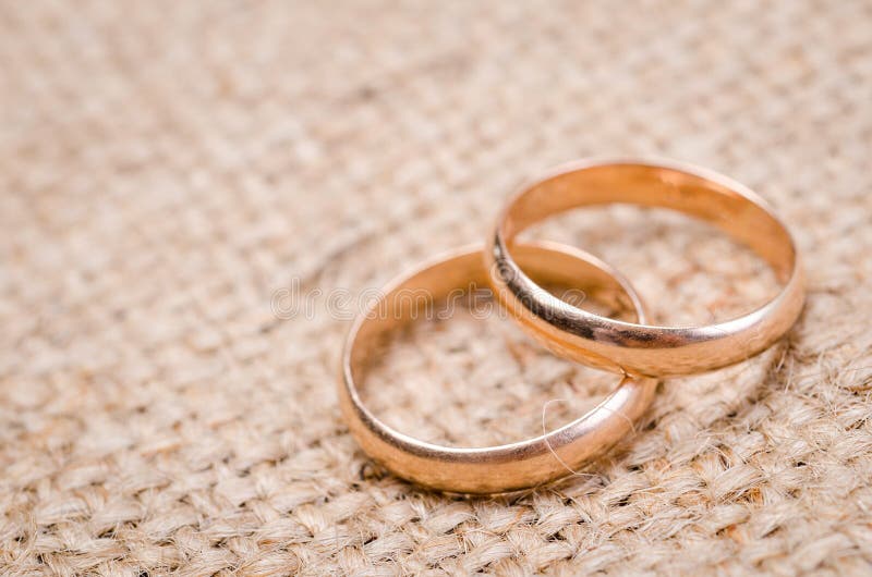 Two gold wedding rings stock image. Image of marriage - 77629753