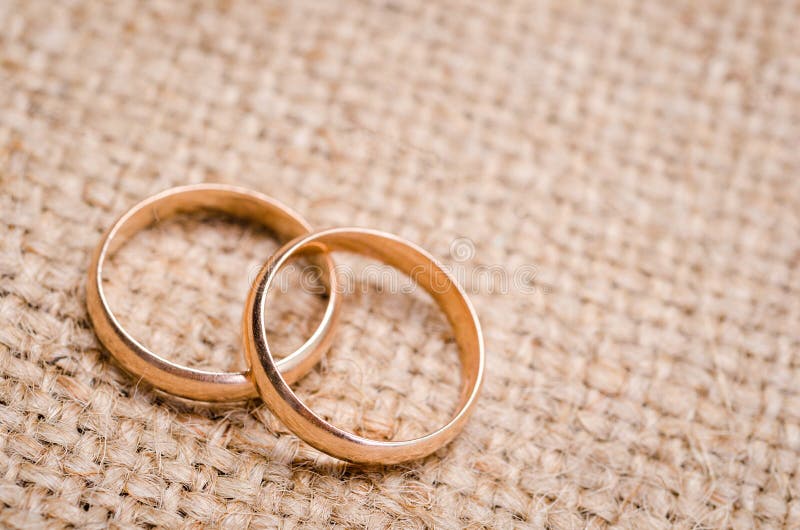 Two gold wedding rings stock image. Image of style, married - 77629817
