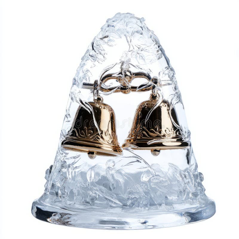 Two Golden Bells Inside a Glass Bell Stock Photo - Image of bells ...