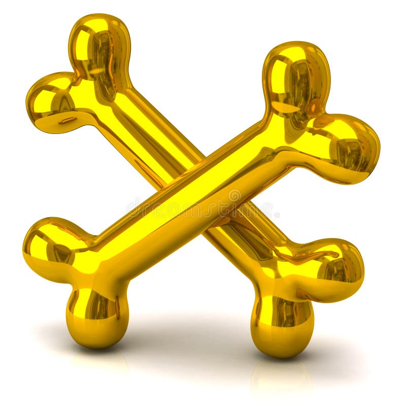 Two golden bones stock illustration. Illustration of limb - 26104815