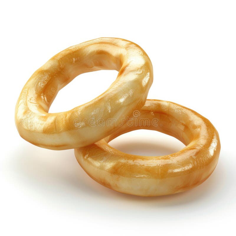 Two Golden Brown Sweet Bread Rings, Delicious Bakery Product Stock ...