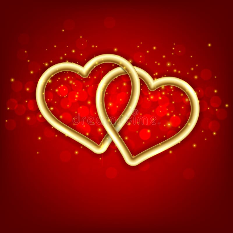 Linked hearts stock vector. Illustration of valentines - 20000278