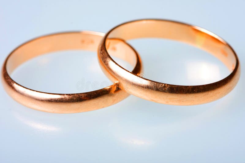 Two golden wedding rings stock image. Image of proposal - 8172489